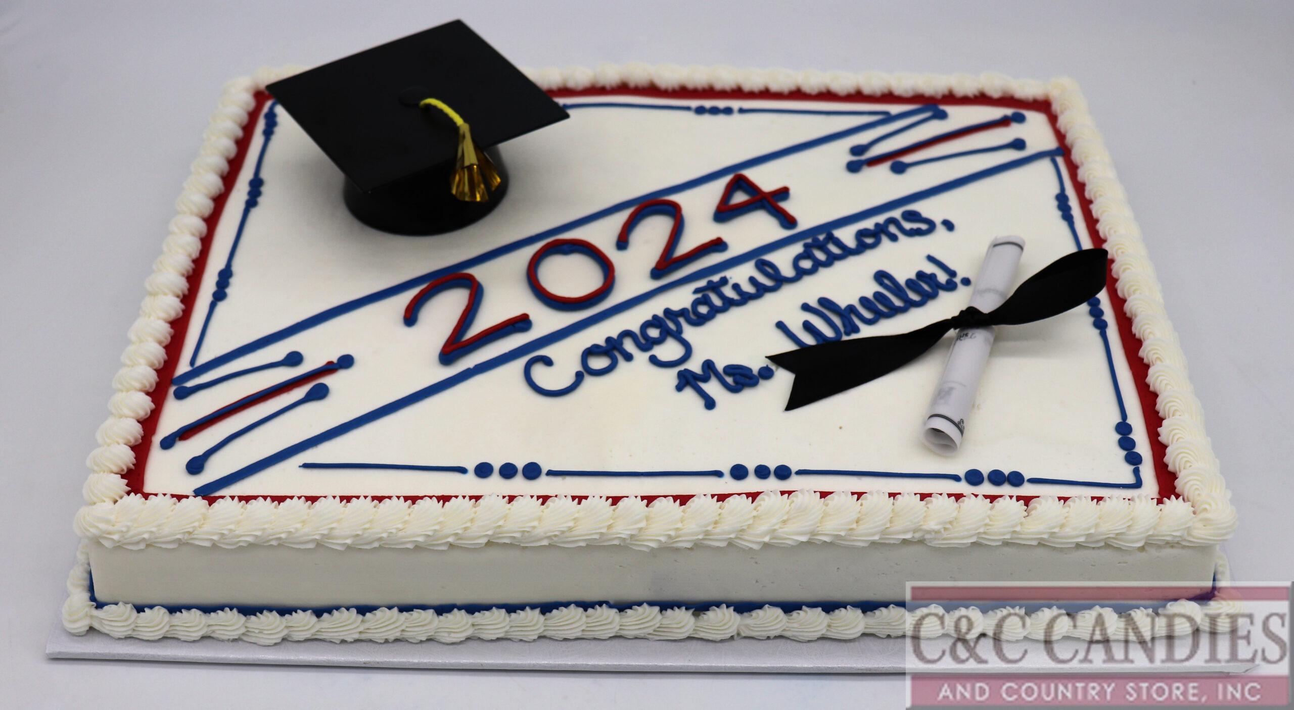 Grad Year Banner – Sheet Cake | C&C Candies