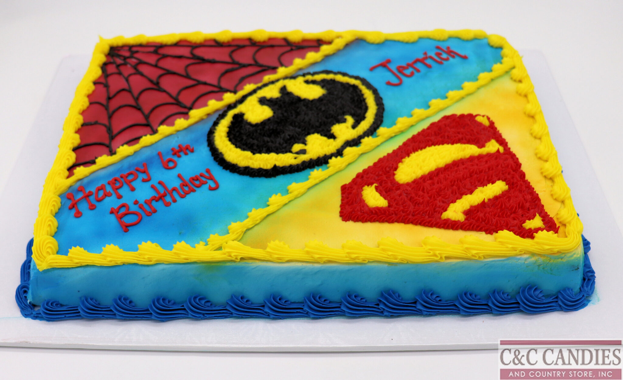Super Hero – Sheet Cake | C&C Candies