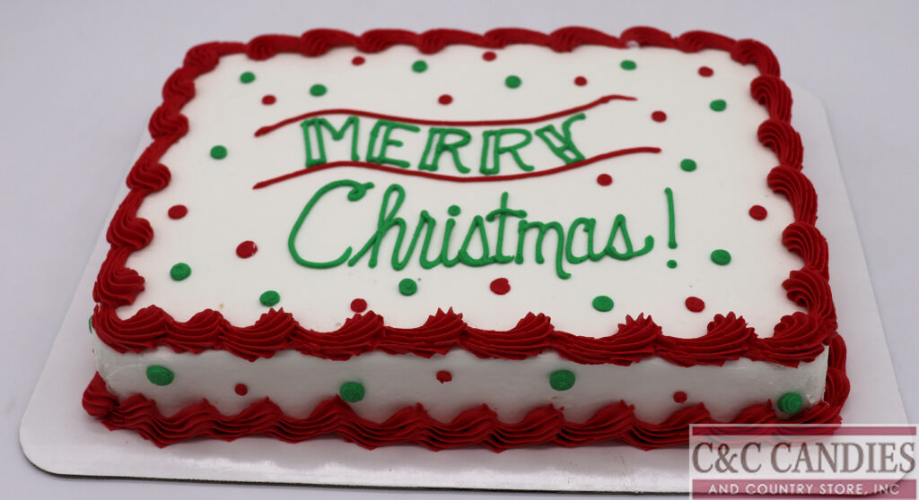 Christmas Celebration – Sheet Cake | C&C Candies