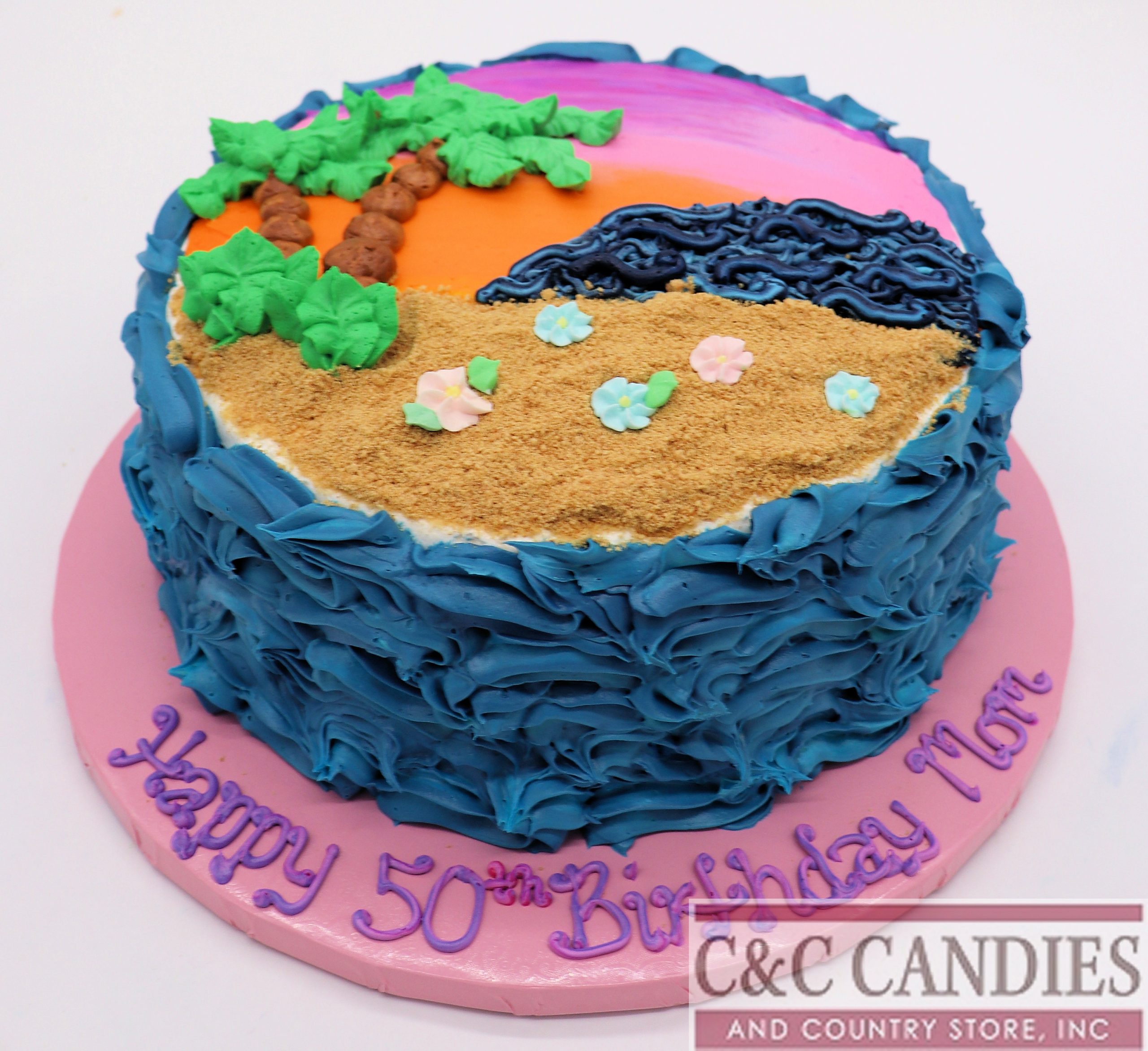 Ocean Waves – Round Cake | C&C Candies