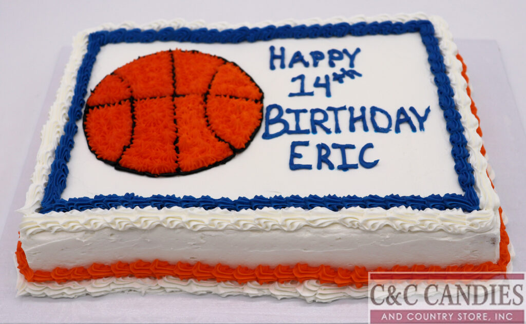 Basketball Sheet Cake | C&C Candies