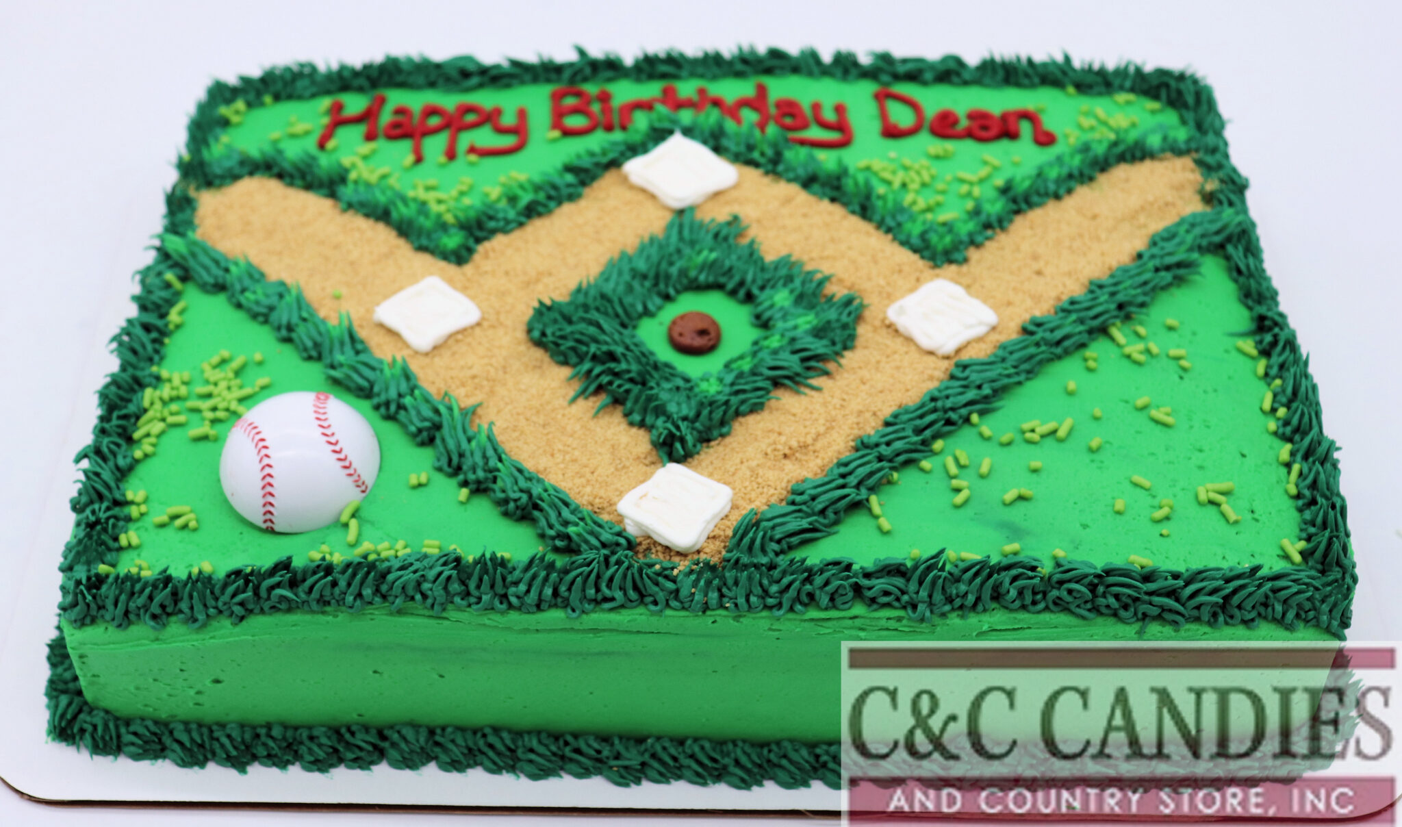 Baseball Field Sheet Cake | C&C Candies