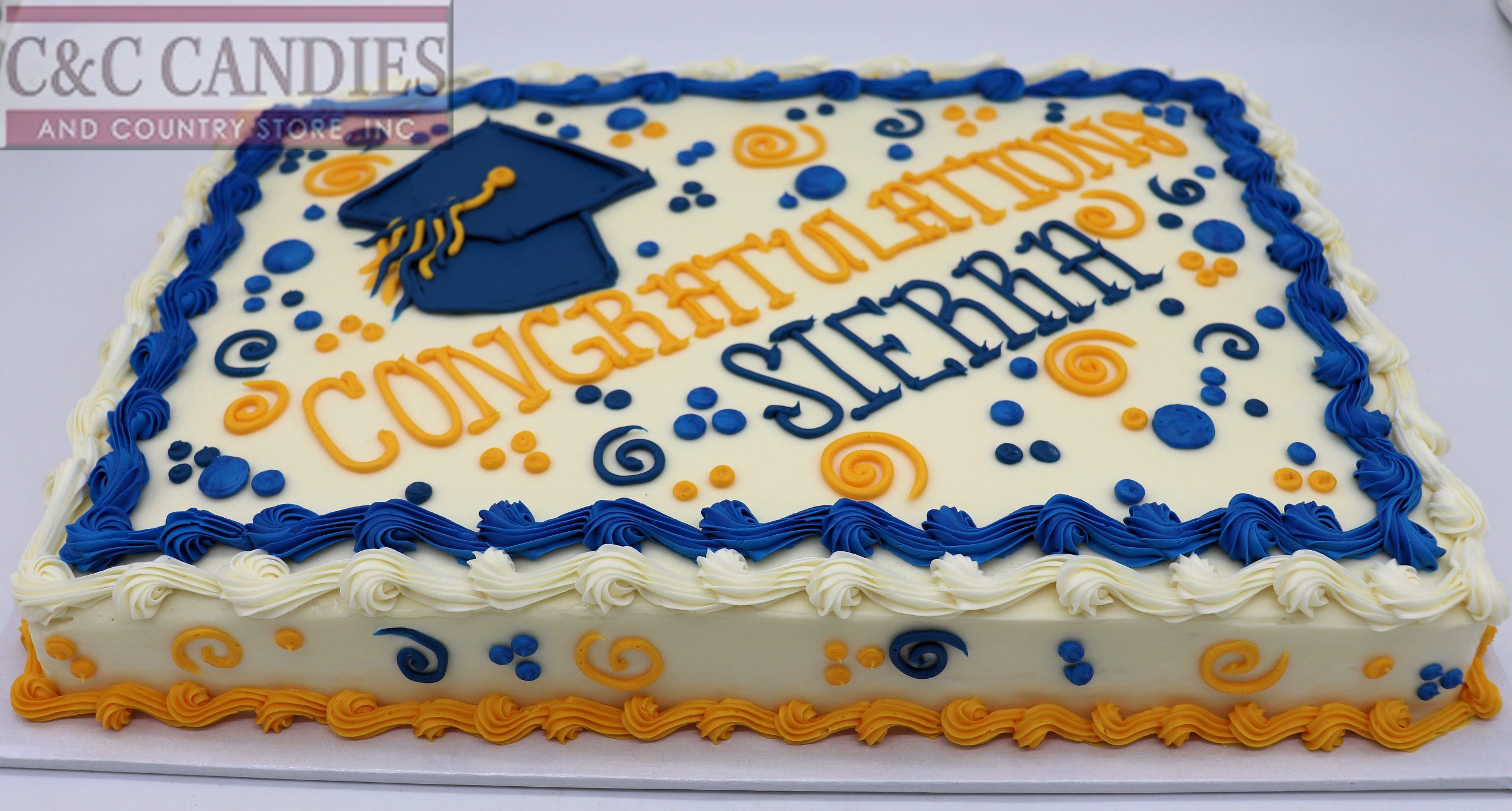 Caps Off – Graduation Sheet Cake | C&C Candies