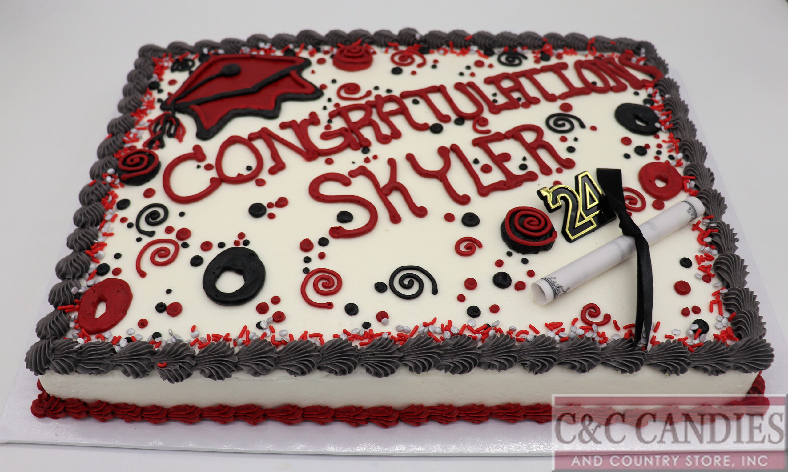 Caps Off – Graduation Sheet Cake | C&C Candies