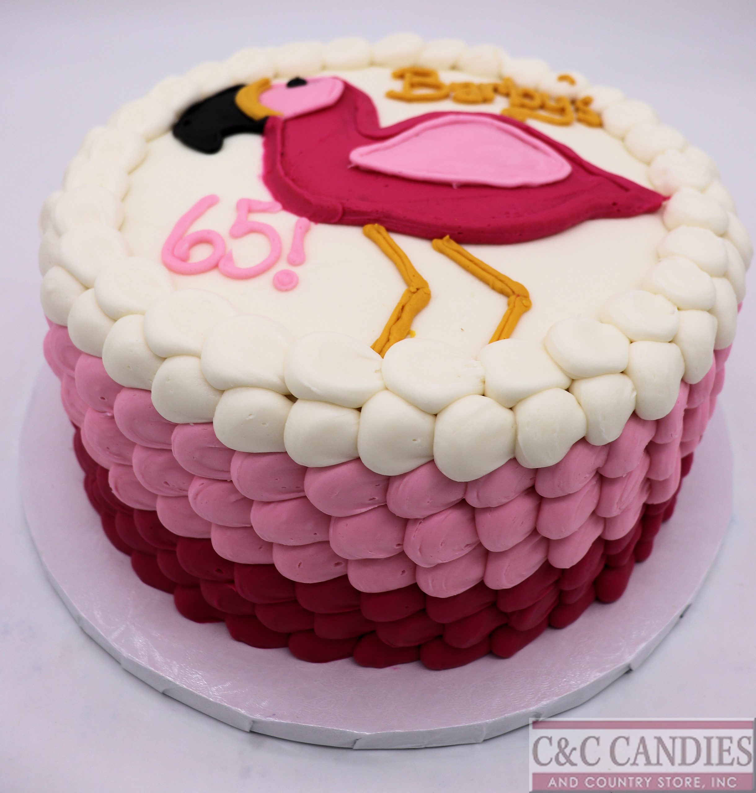 Vibrant Flamingo Round Cake | C&C Candies