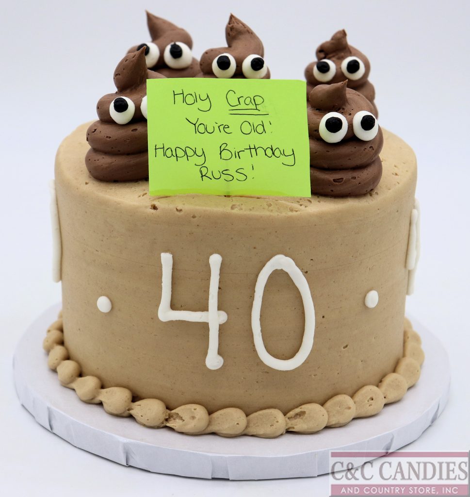 Poop Emoji Round Cake | C&C Candies